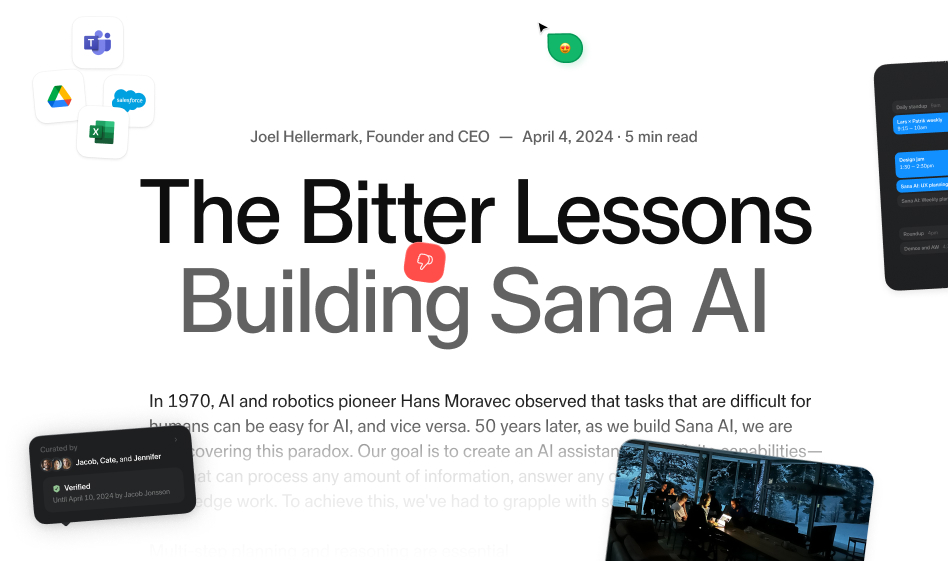 The Bitter Lessons | Building Sana AI